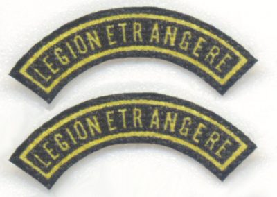 1:6 scale Modern French Foreign Legion Rocker Patch Set: Yellow on ...
