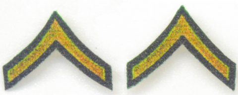 1:6 scale WWII US Army Chevron Set, Wool: E2 Private First Class | ONE ...