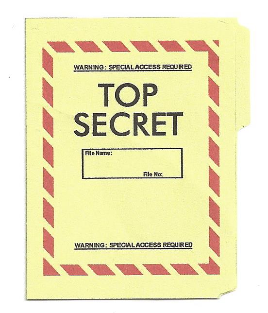 1 6 Scale Top Secret File Folder Type 1 ONE SIXTH SCALE KING 